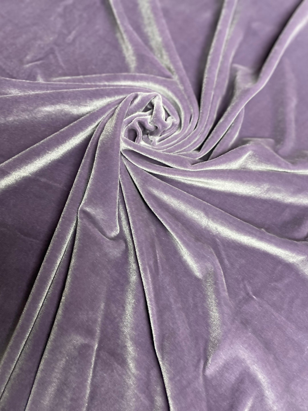 Lilac Velvet Lycra 4 - Way Stretch 60” X 1 Yard Long Next Day Shipping ...