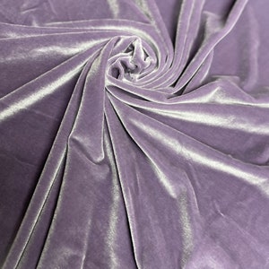 Lilac Velvet Lycra 4 - Way Stretch 60” X 1 Yard Long Next Day Shipping ...