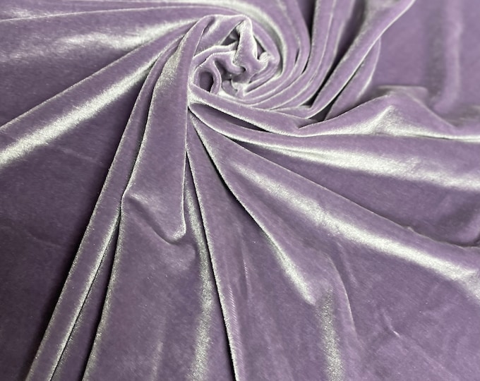Lilac Velvet Lycra 4 - Way Stretch 60” X 1 Yard Long Next Day Shipping ...