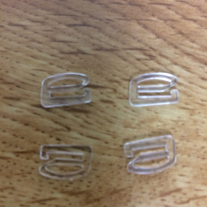Clear Plastic Swim Suit Lingerie Hooks Set Size 1/2” Shipping From USA ...