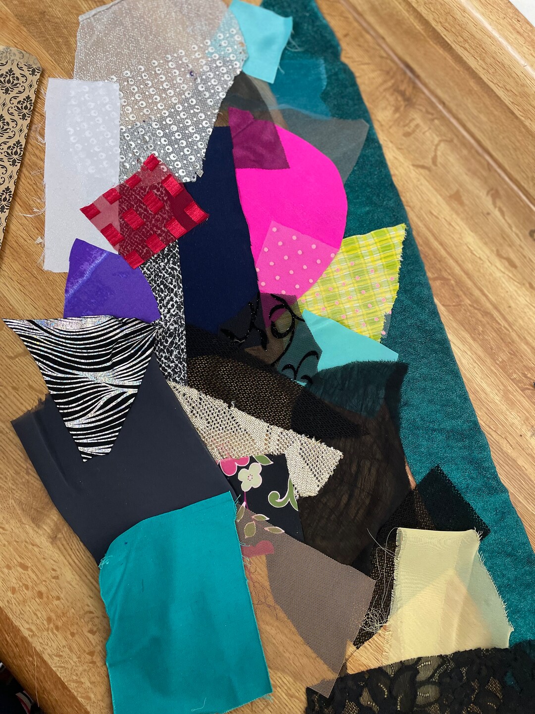 Fabric Scraps: Assorted Colors, Textures & Designs, 25 Piece - Etsy