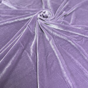 Lilac Velvet Lycra 4 - Way Stretch 60” X 1 Yard Long Next Day Shipping ...