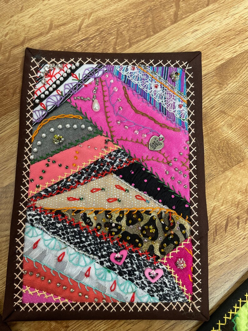 Handmade Slow Stitch Fabric Collage Textile Art Wall Hanging Different ...