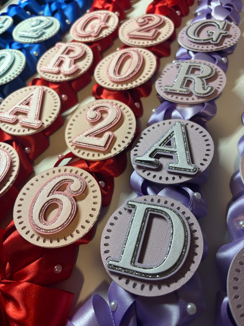 Graduation Ribbon Lei Necklace | Class of 2026 Party Accessory - Etsy