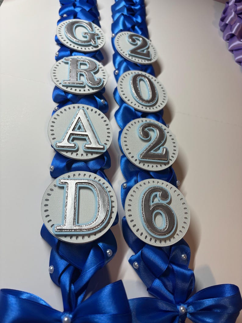 Graduation Ribbon Lei Necklace | Class of 2026 Party Accessory - Etsy