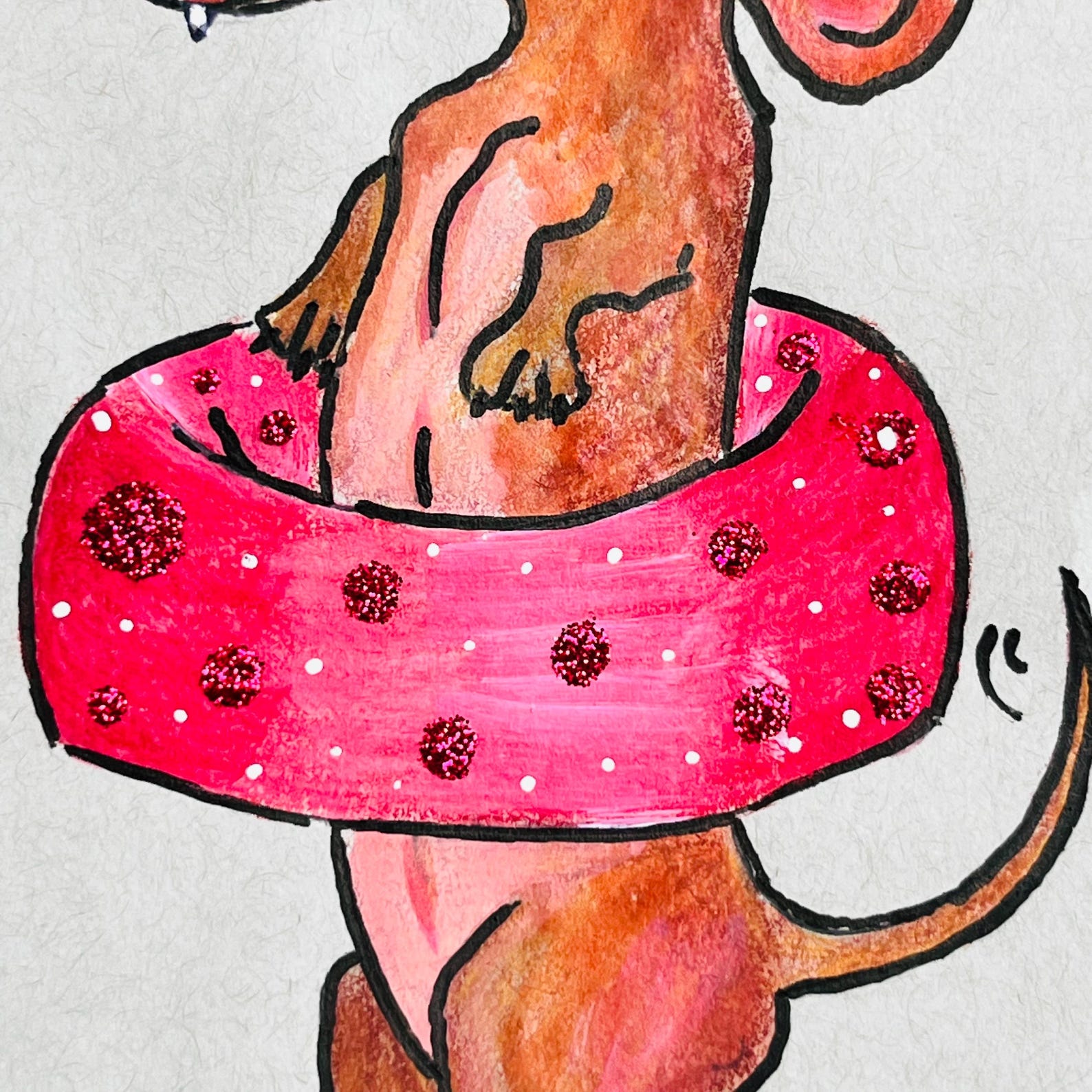 Dachshund Beach Art Dog Beach Art Dachshund Owner Gift Funny Dachshund ...