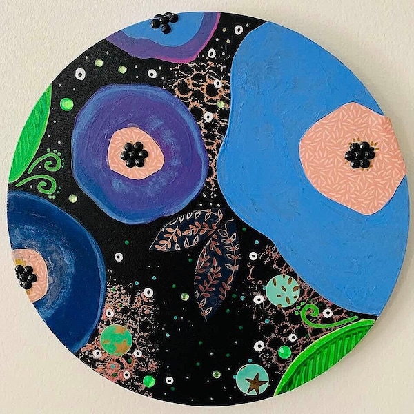 Round Canvas Art - Etsy