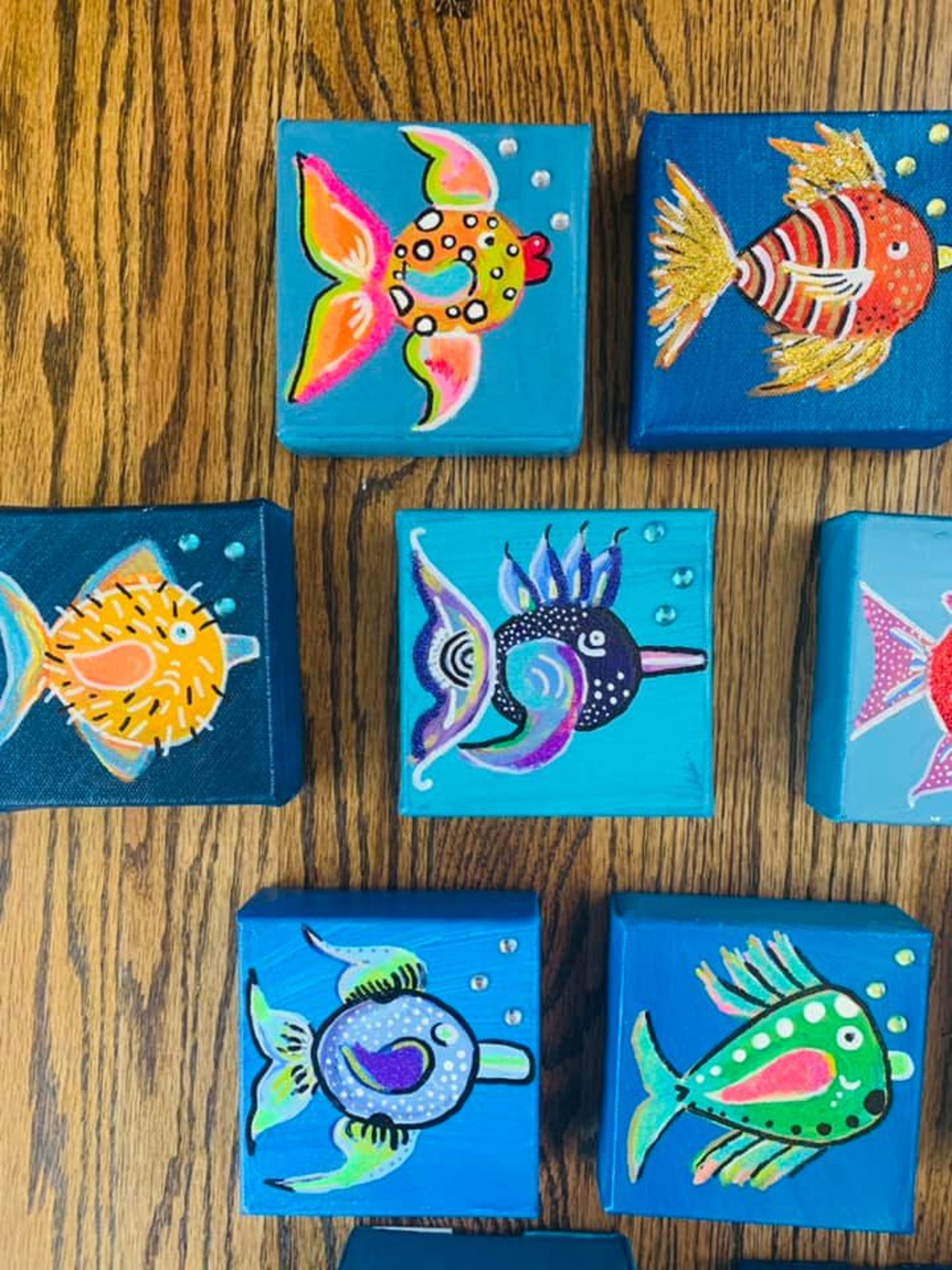Adopt a Fish! Pay What You Want, Original Mini Art on Canvas, Perfect ...