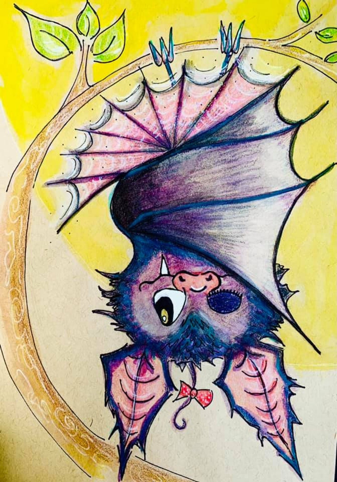 ORIGINAL Ballerina Bat Illustration, Bat Painting, Bat Watercolor ...