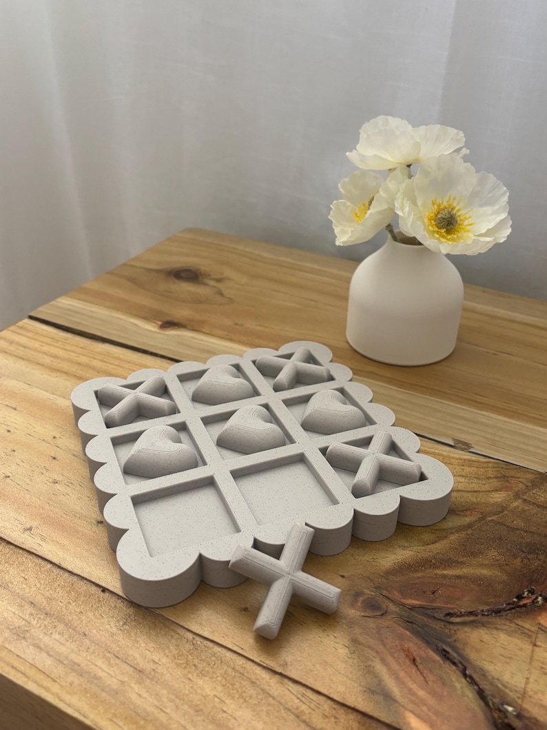 Modern Tic Tac Toe (noughts and Crosses) Scalloped Set - Etsy Australia