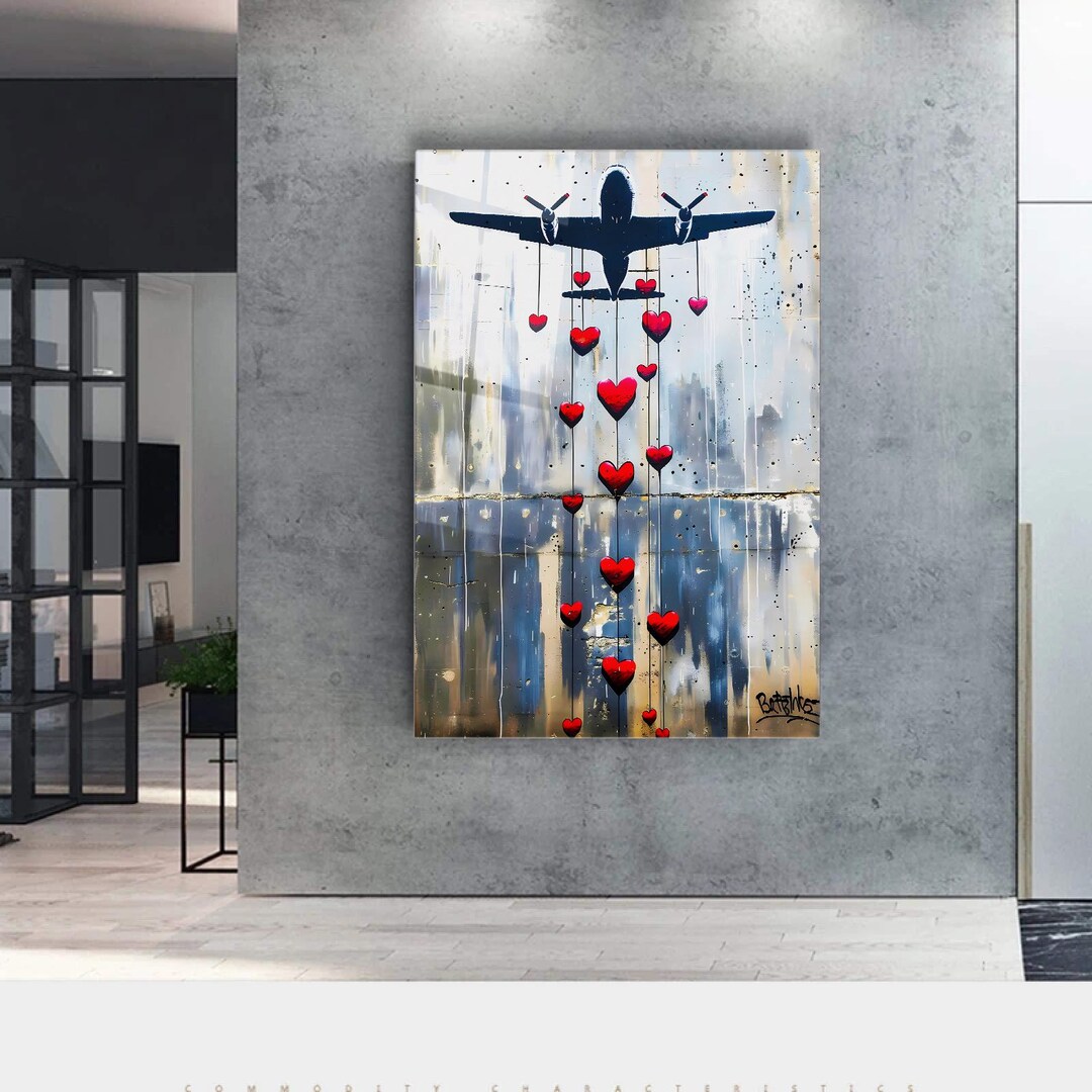 Banksy Stop the War Poster Graffiti Peace Love Canvas Print Modern ...