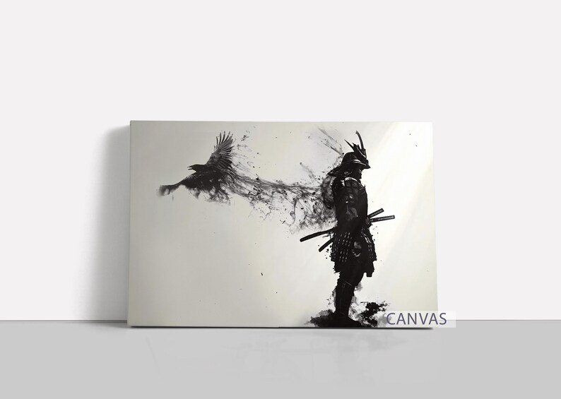 Samurai Poster Katana Canvas Samurai Wall Art Ronin Kung Fu Framed ...