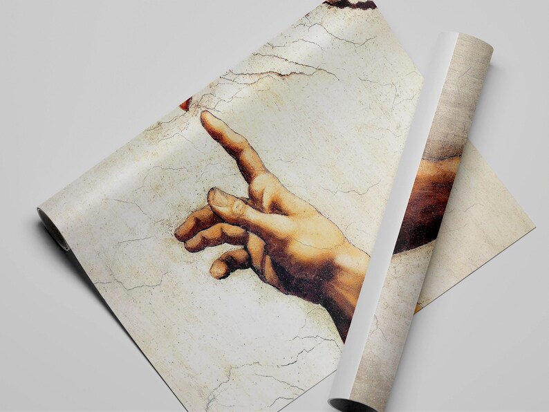 Michelangelo Poster the Creation of Adam Canvas Hands Touching Wall Art ...