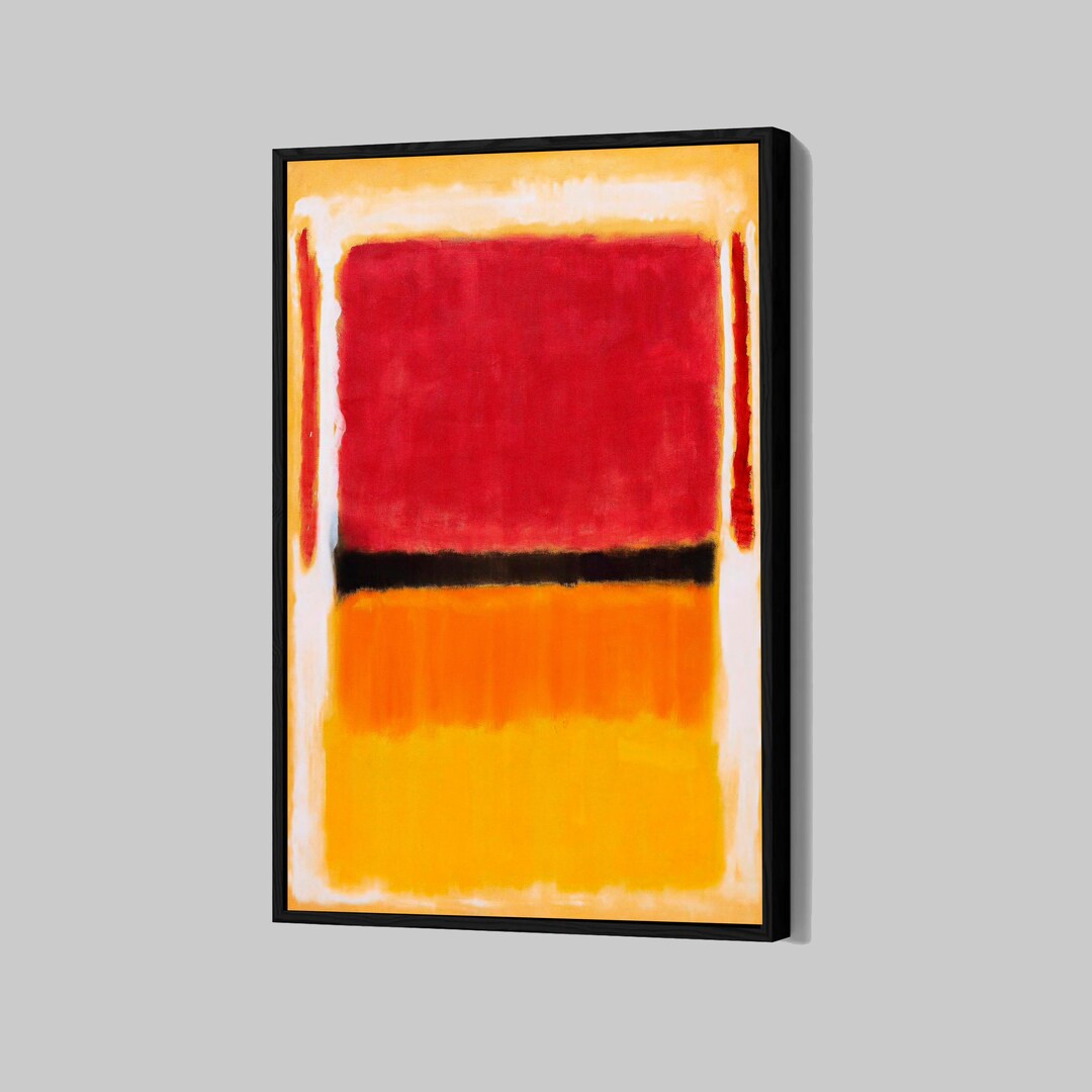 Mark Rothko Purple Black Orange Poster Museum Canvas Mark Rothko Wall ...