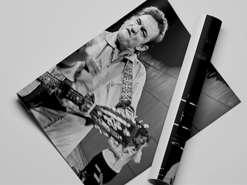 Johnny Cash Poster Middle Finger Canvas San Quentin Prison Wall Art ...