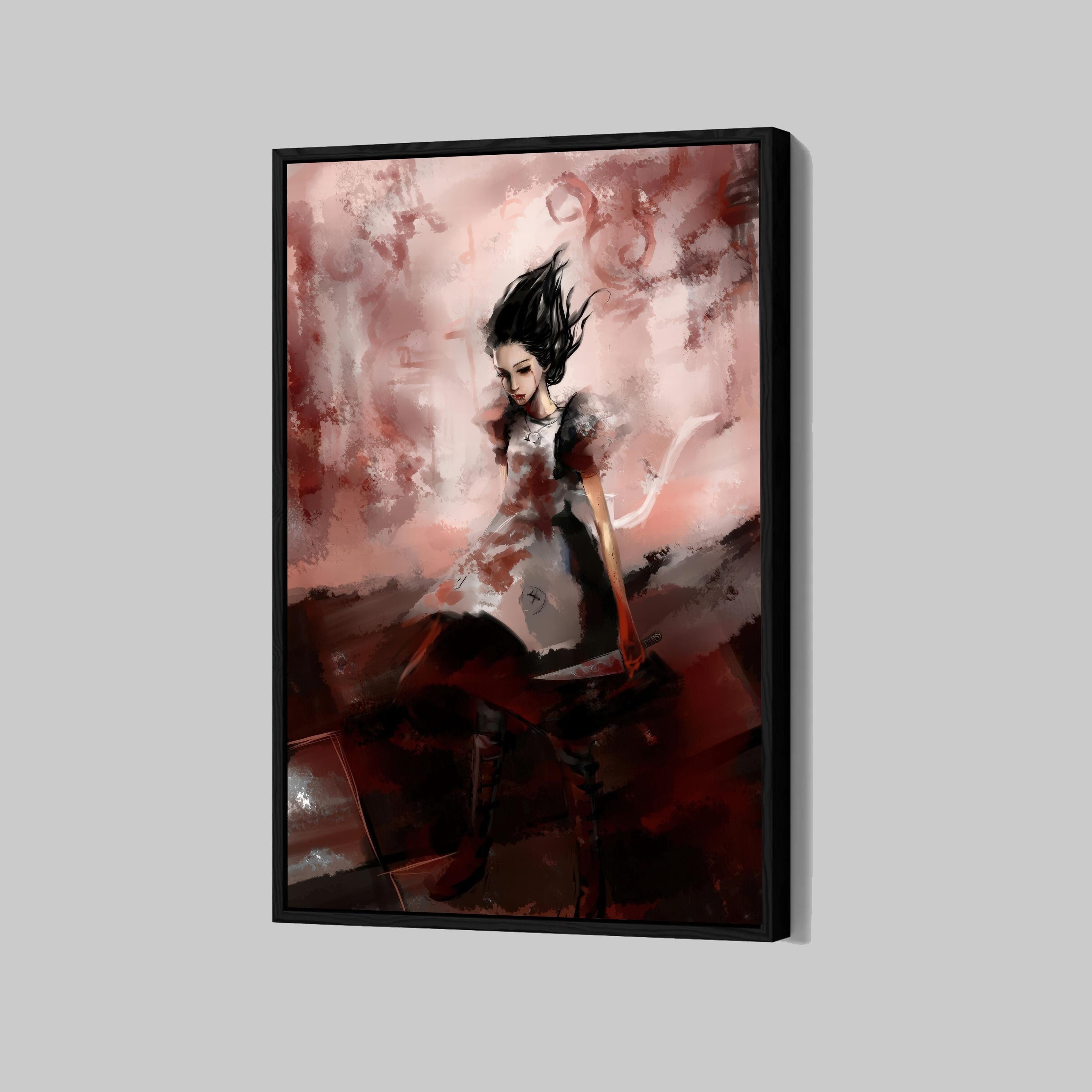 Alice Madness Returns Poster Cartoon Canvas Print Alice Madness Wall ...