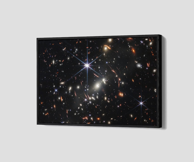 James Webb First Deep Field Poster Space Telescope Canvas Nasa Dying ...