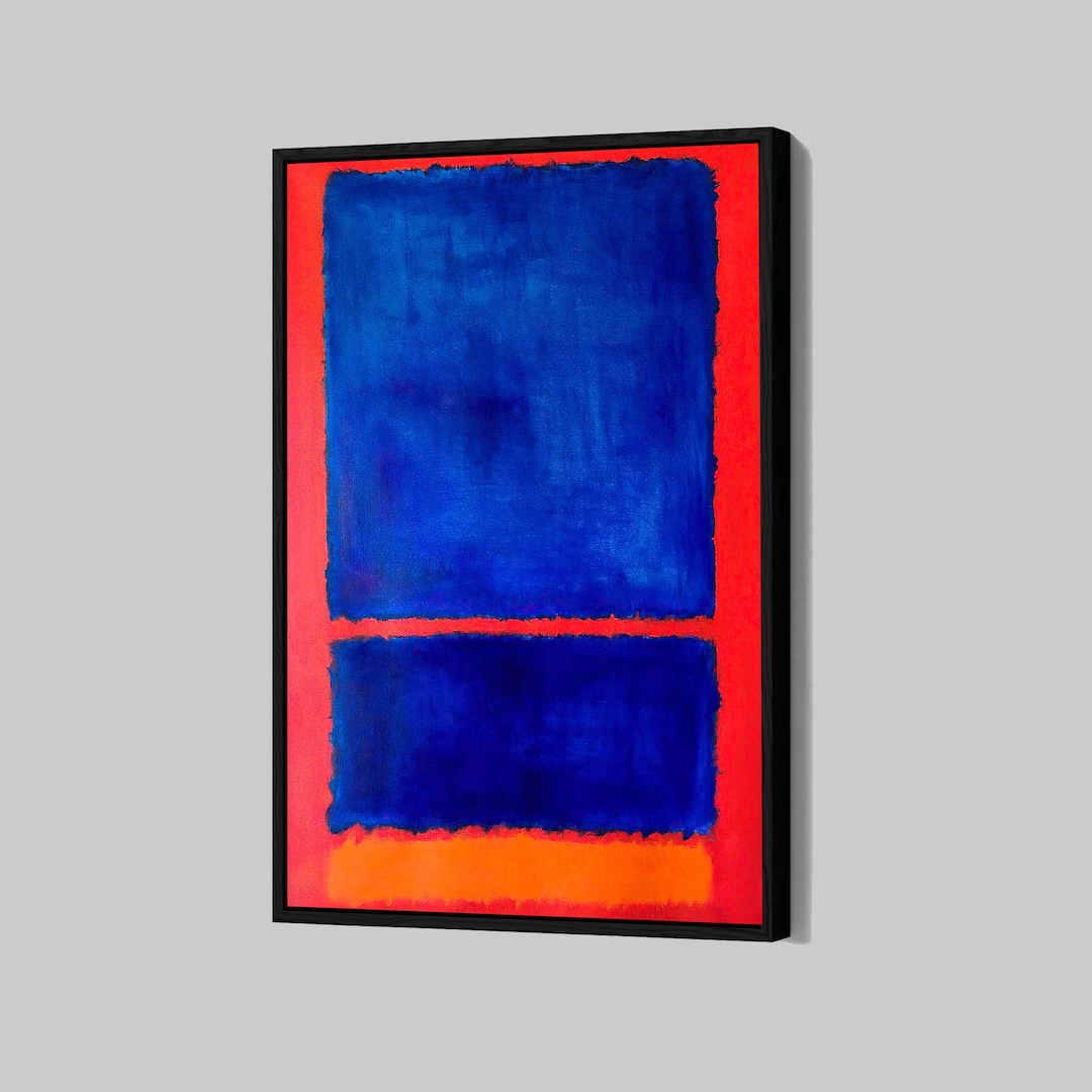 Mark Rothko Blue Orange Red Poster Museum Canvas Mark Rothko Wall Art ...