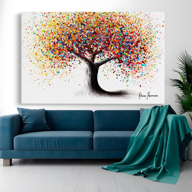 Art Faces of Harmony Tree Poster Ashvin Harrison Canvas Print Natural ...
