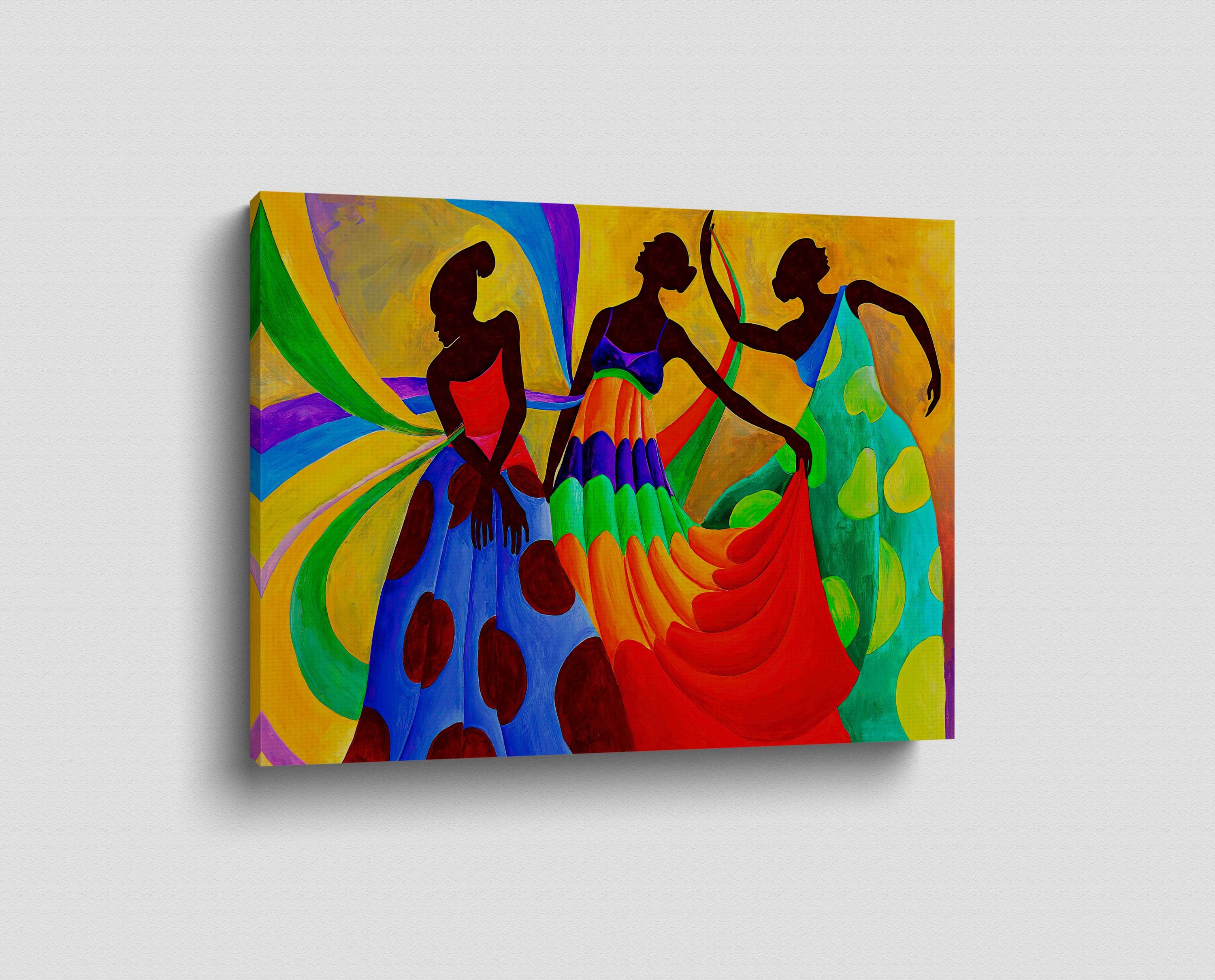 African Dancers Poster Black Women Dancers Canvas Print African Wall ...