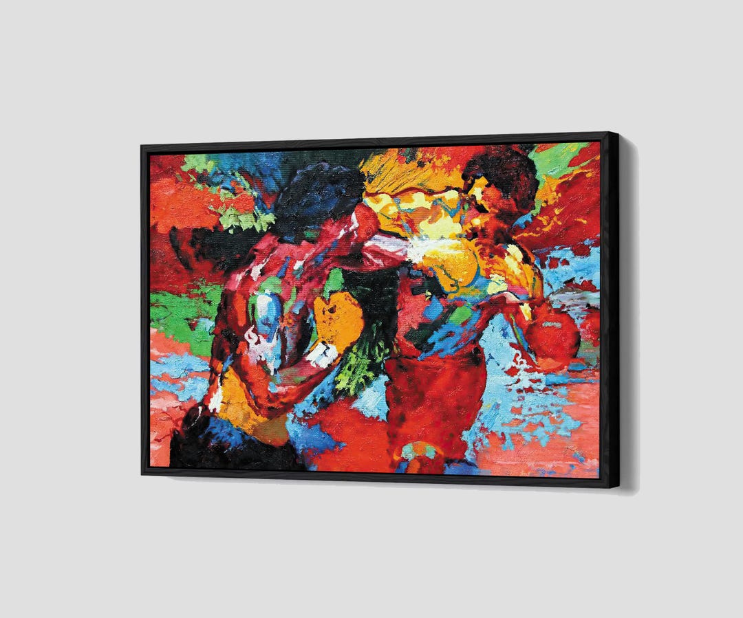 Rocky Balboa Vs Apollo Creed Poster Boxing Sports Canvas Leroy Neiman ...