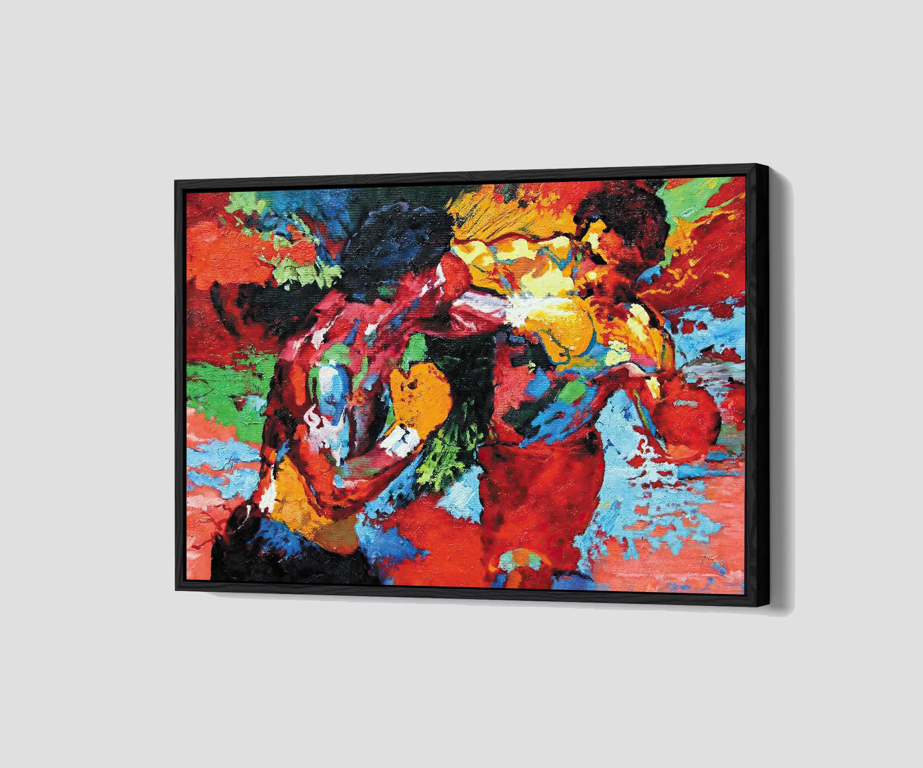 Rocky Balboa Vs Apollo Creed Poster Boxing Sports Canvas Leroy Neiman ...