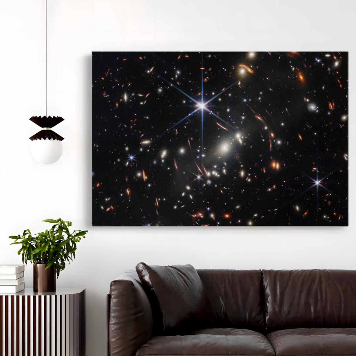 James Webb First Deep Field Poster Space Telescope Canvas Nasa Dying ...