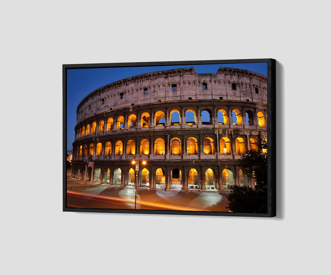 Roman Colosseum Poster Rome Italy Canvas Coliseum Wall Art Historical ...