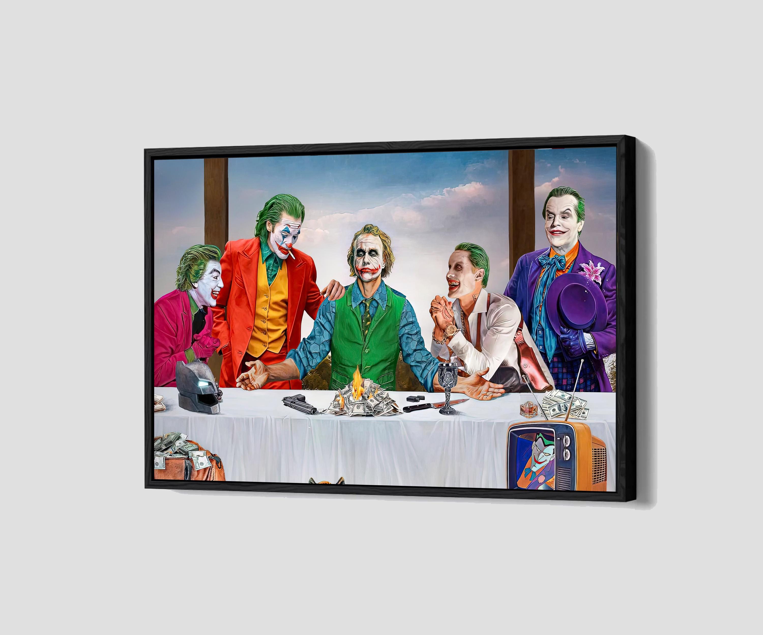 The Last Supper All Joker Poster Jesus Reimagined Canvas Christian Wall ...