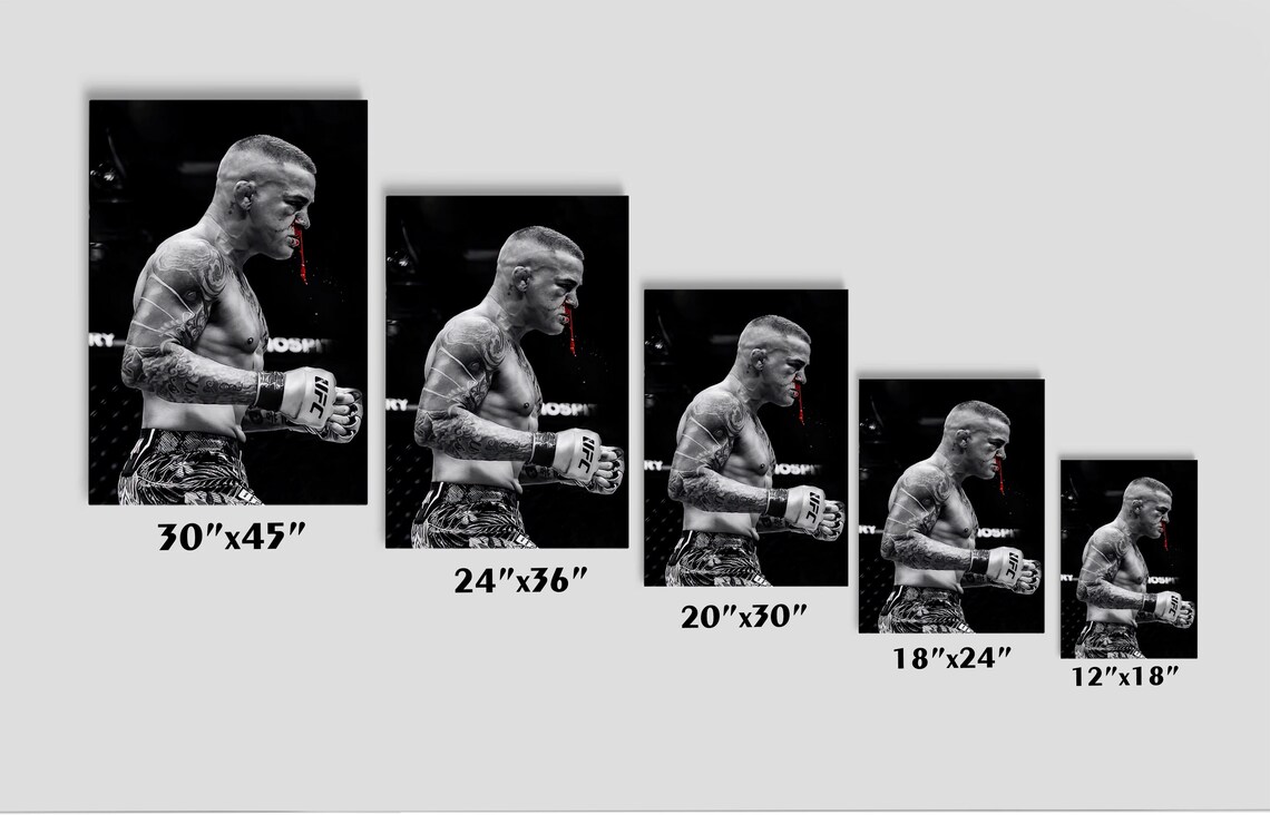 Dustin Poirier Poster UFC Fighter Canvas Boxing Wall Art MMA Sports ...