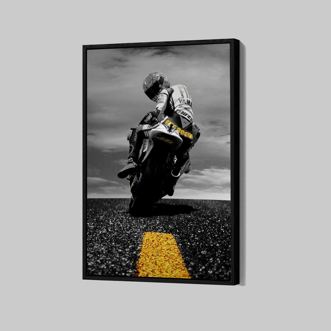 Valentino Rossi Poster Moto GP Canvas Motorcycle Racing Wall Art ...