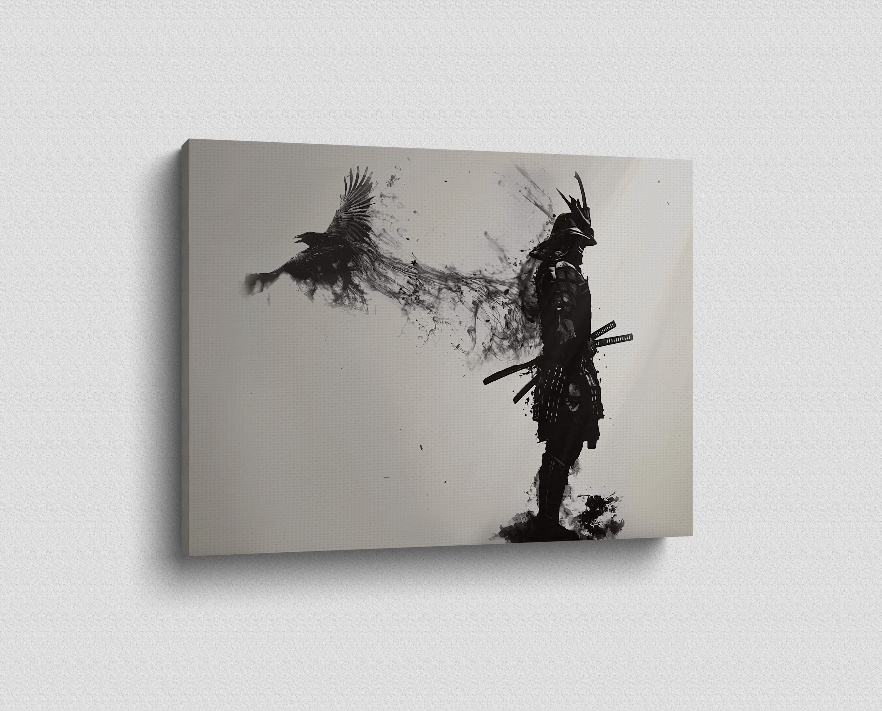Samurai Poster Katana Canvas Samurai Wall Art Ronin Kung Fu Framed ...