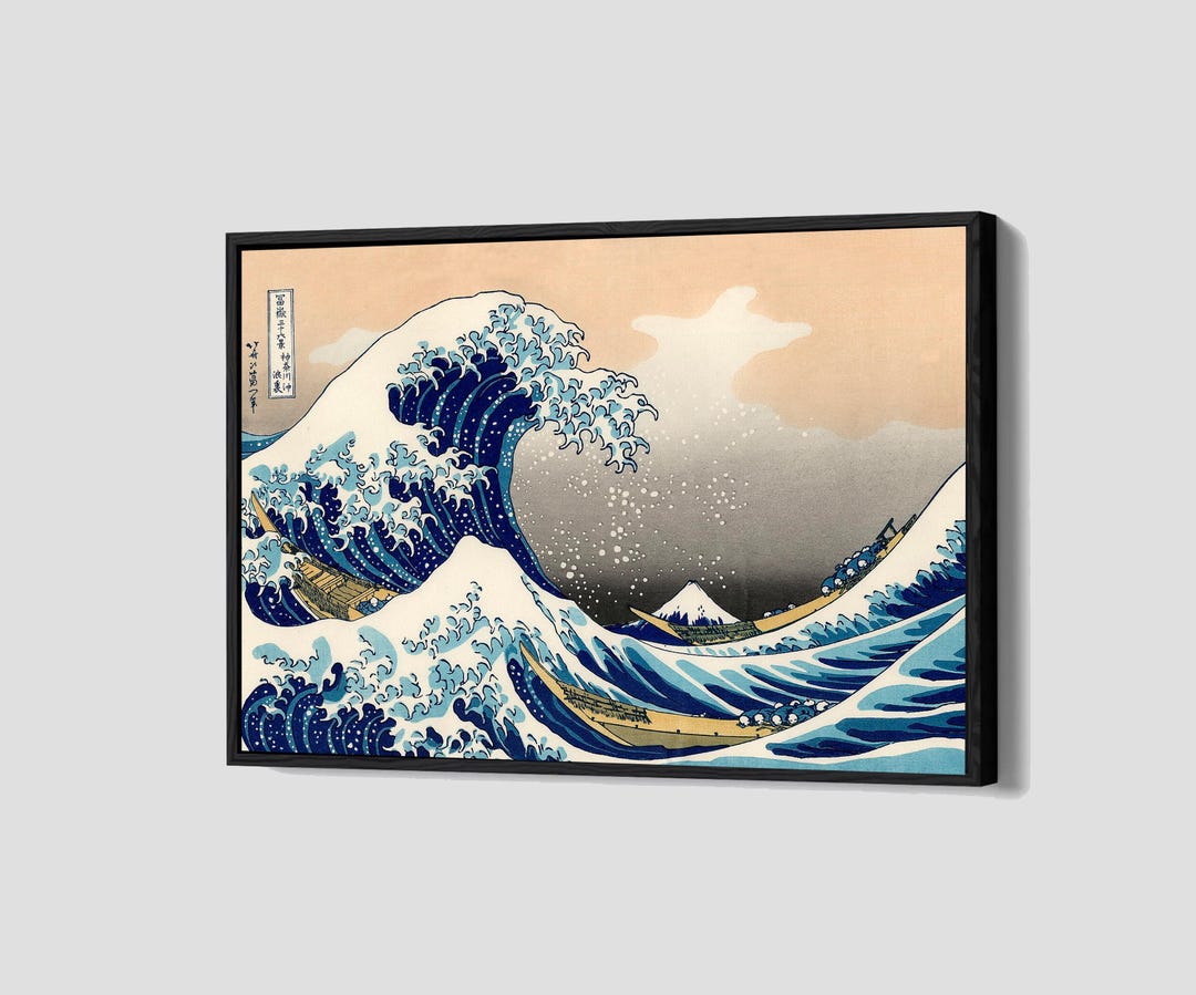 The Great Wave off Kanagawa Poster Katsushika Hokusai Canvas Japanese ...