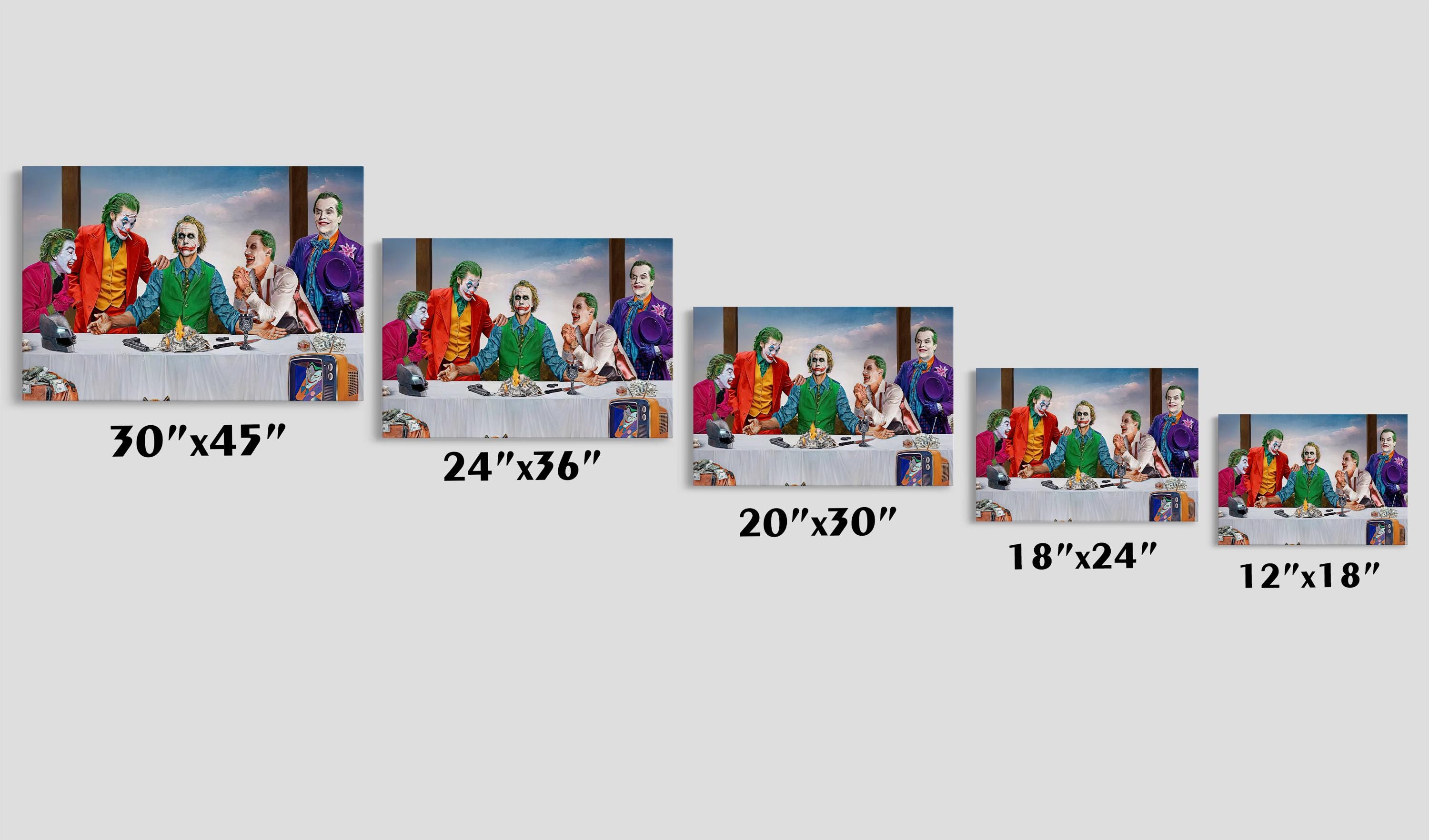 The Last Supper All Joker Poster Jesus Reimagined Canvas Christian Wall ...
