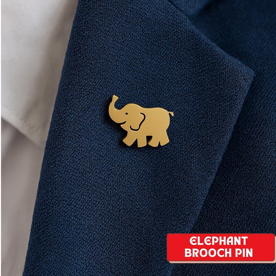 Elephant Brooch Pin, Stainless Steel Animal Lapel Pin, Pins for Kids ...