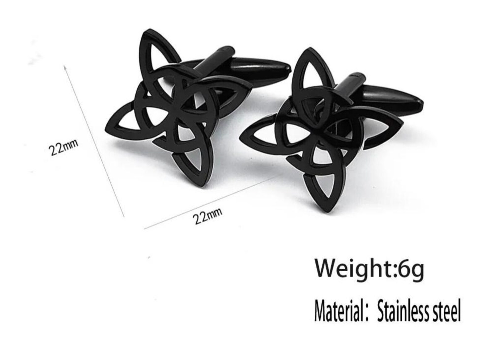 Celtic Knot Cufflinks for Men | Hollow Irish Symbol Cuff Links ...