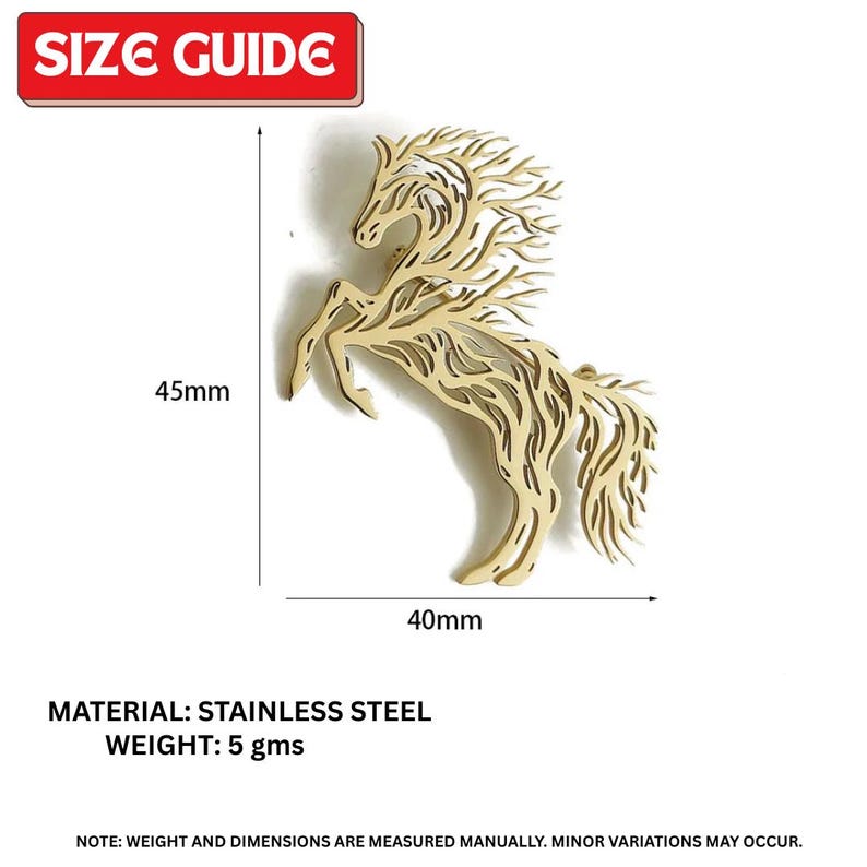 Running Horse Brooch Pin – Stainless Steel Animal Lapel Pin for Men ...