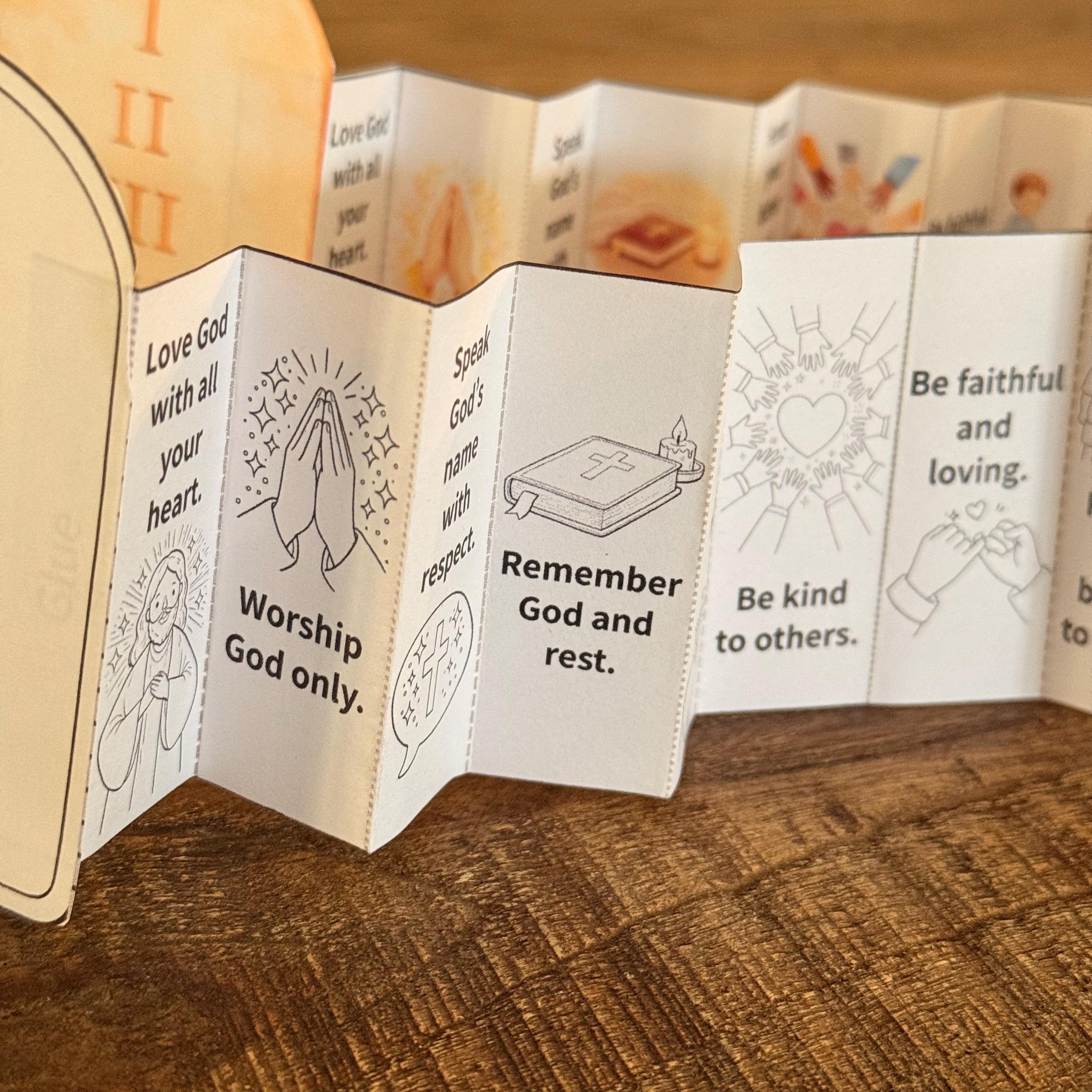 Ten Commandments Craft for Kids Printable | Sunday School Bible ...