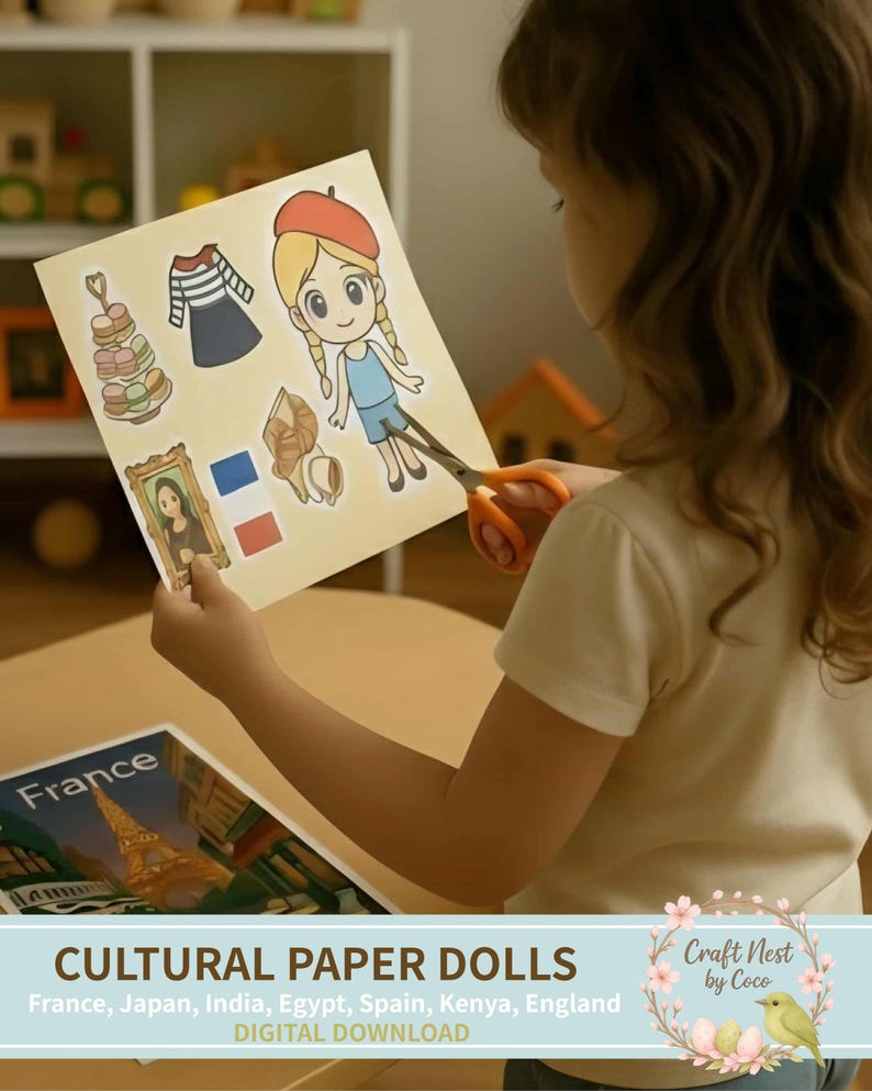 Cultural Paper Dolls Printable | DIY Craft Kit | Homeschool Creative ...