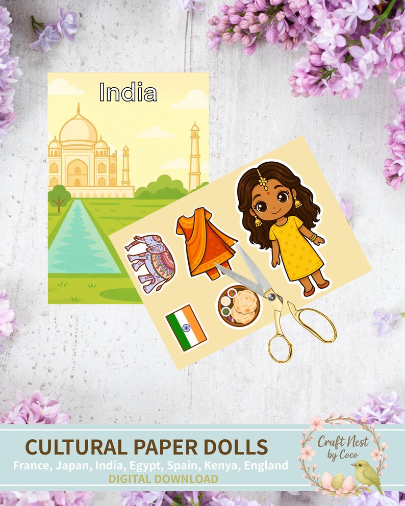 Cultural Paper Dolls Printable | DIY Craft Kit | Homeschool Creative ...