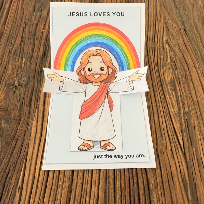 Printable Jesus Pop-up Card | Sunday School Craft - Etsy UK