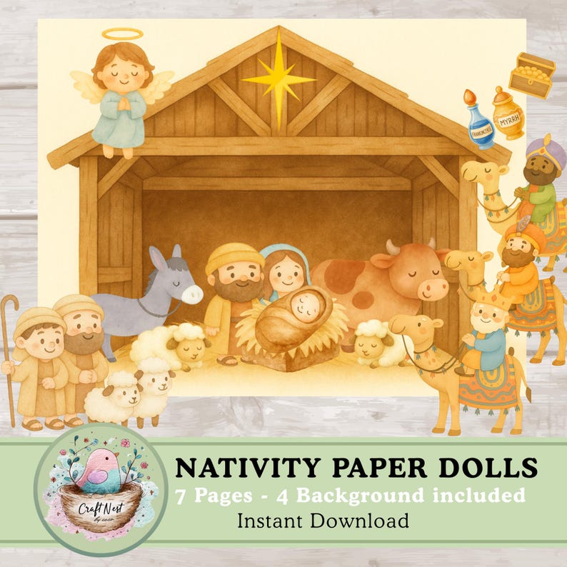 Printable Nativity Story Paper Dolls - DIY Christmas Craft ...