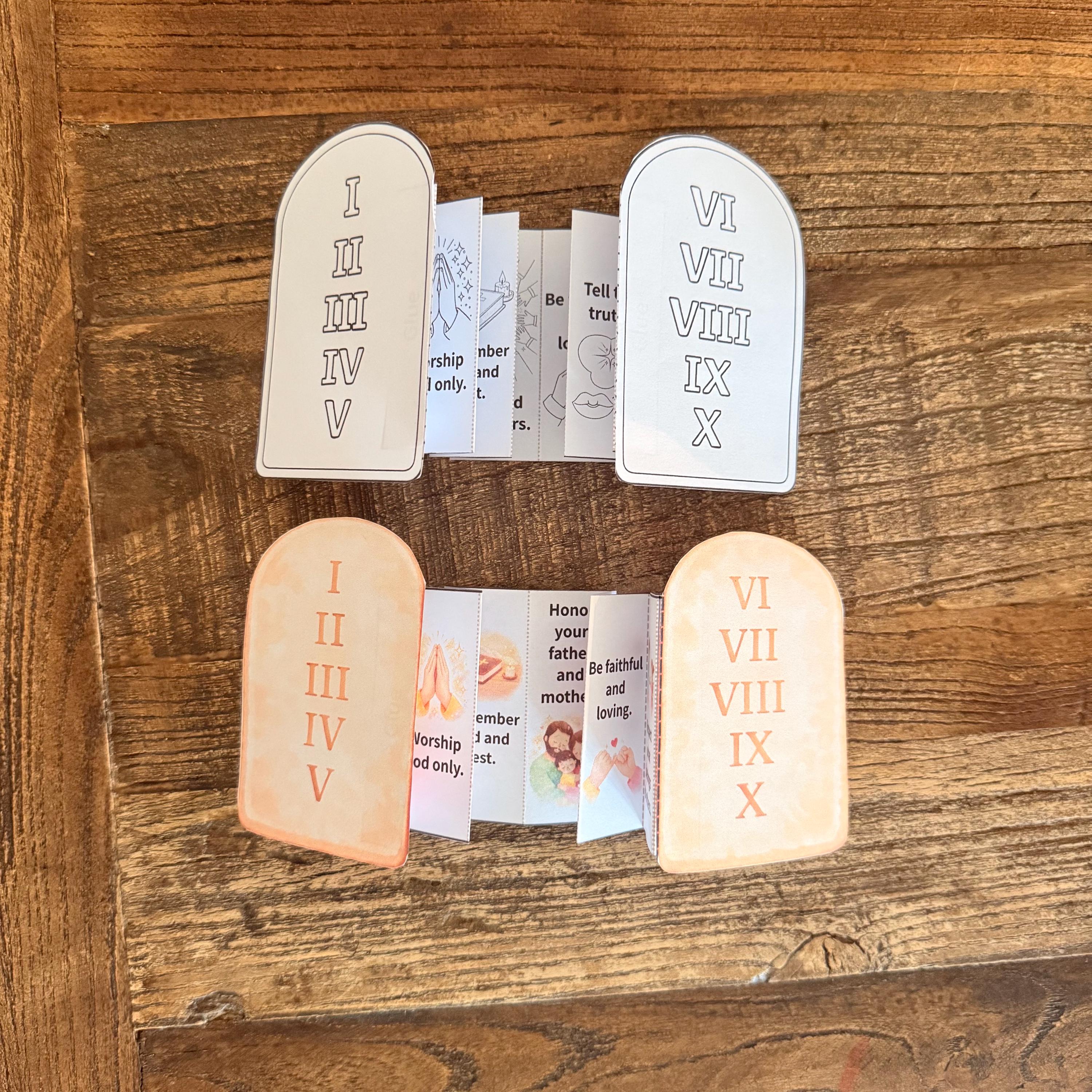 Ten Commandments Craft for Kids Printable | Sunday School Bible ...