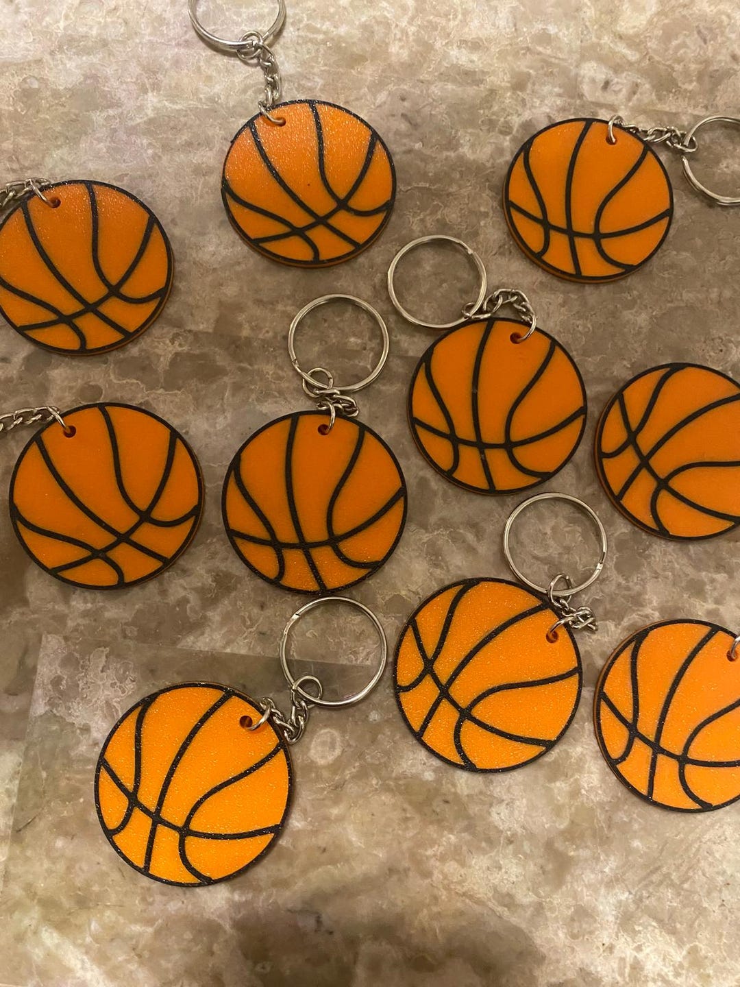 3D Printed Basketball Keychain - Etsy