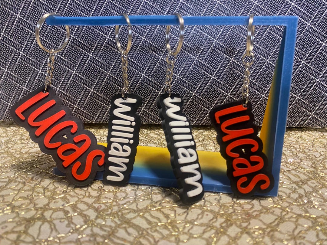 Customizable Name Keychains - 3D Printed - Etsy