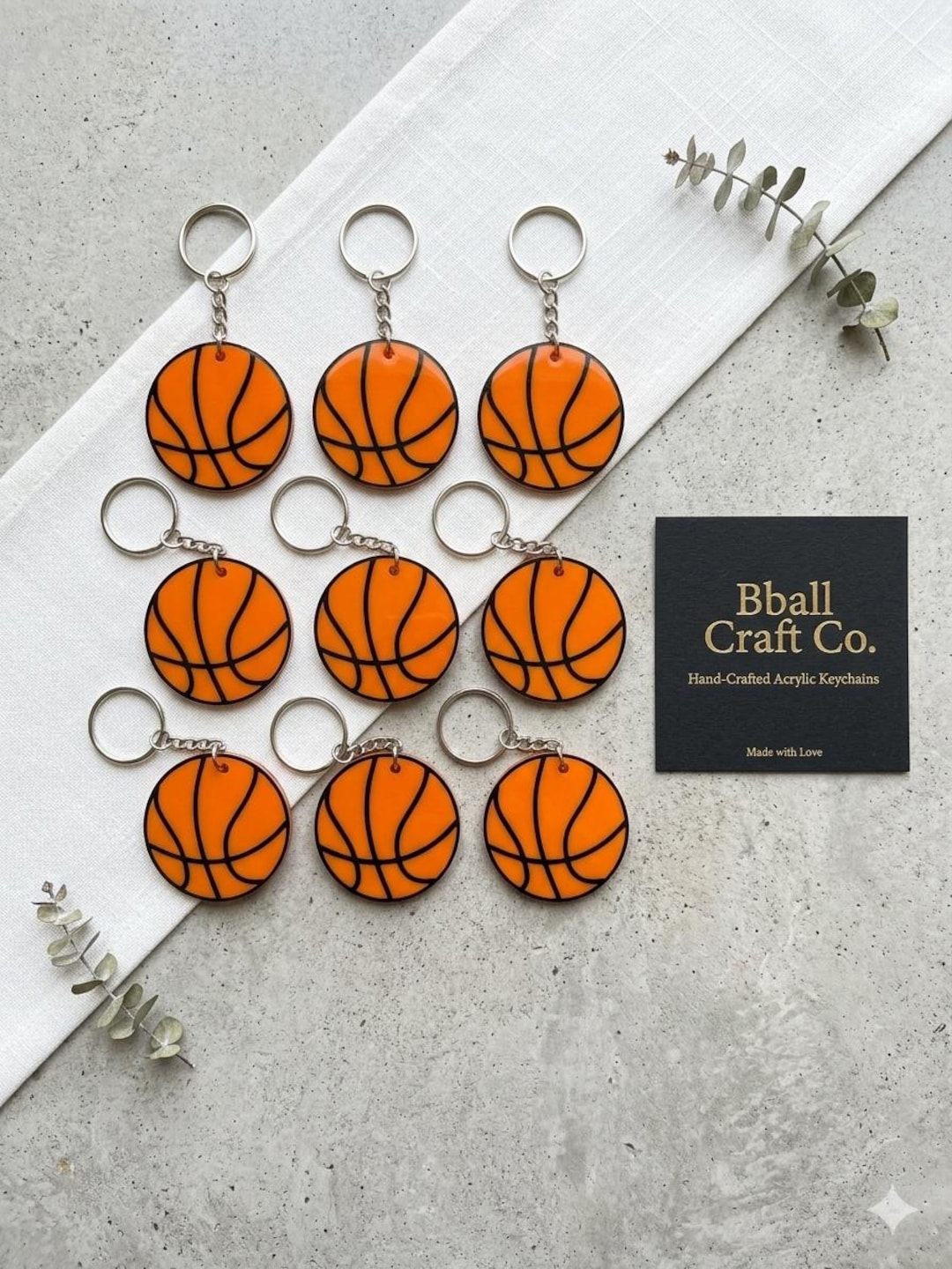 3D Printed Basketball Keychain - Etsy