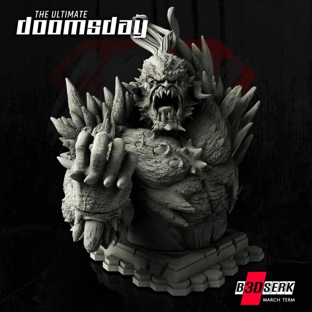 Doomsday Bust 3D Printed DC Comics 7 Piece GREY - 6.5 In - Etsy