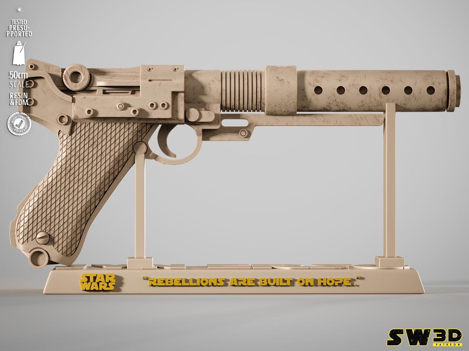 Jin Erso Blaster 3D Printed Star Wars Unpainted 2 Piece! GREY - 5.5" - Etsy