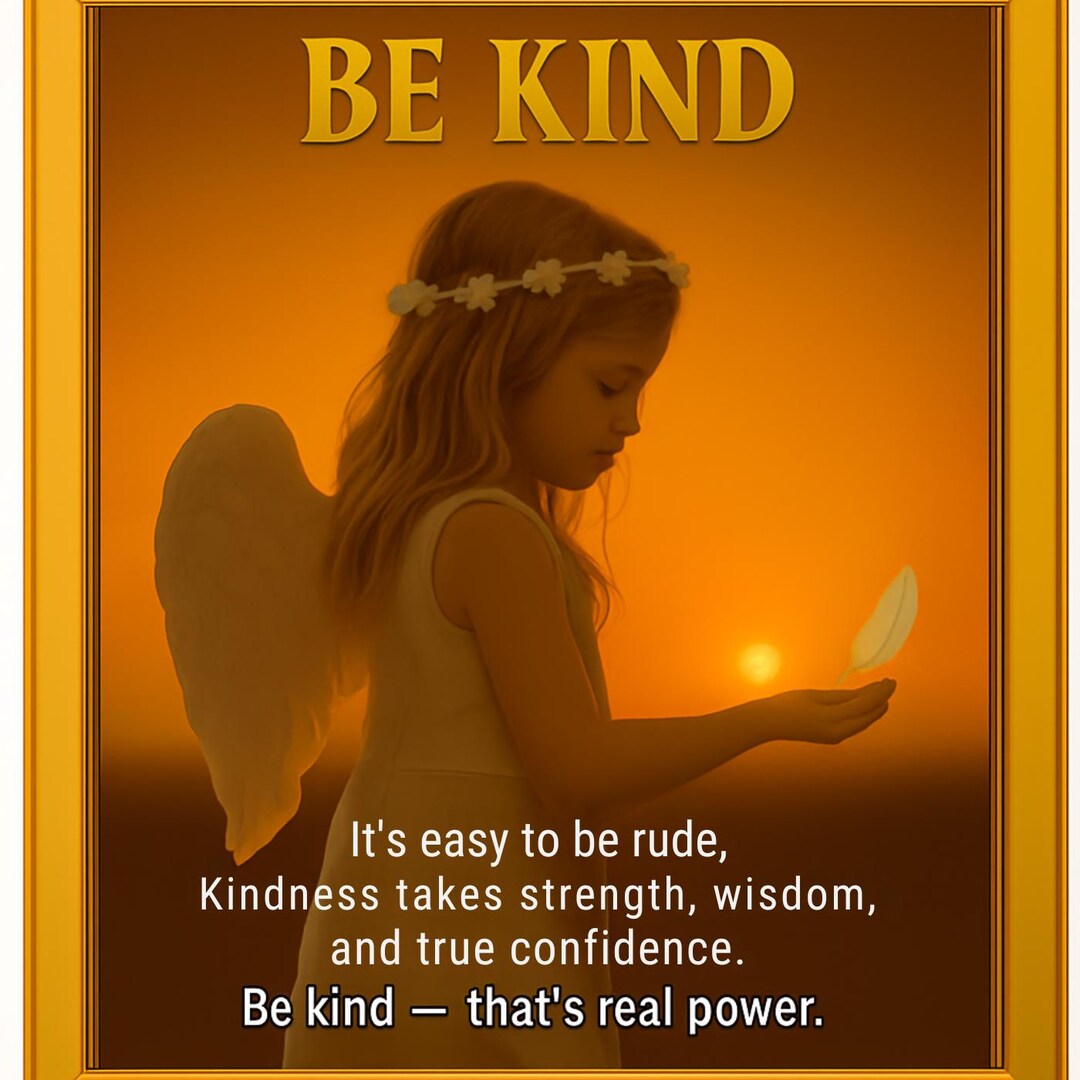 Be Kind Angel Wall Art – Inspirational Printable – 6 Size Bundle ...