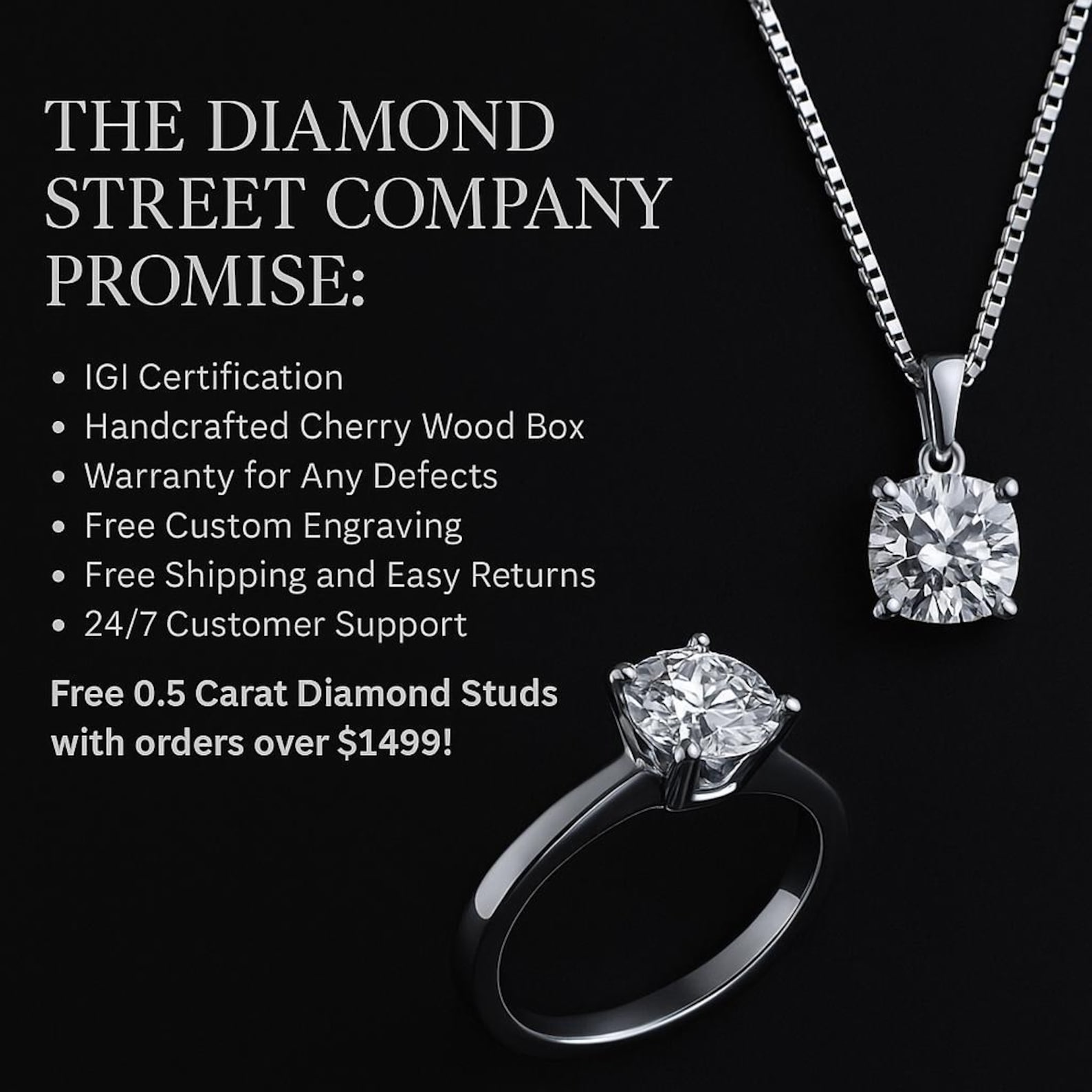 1.00 Carat Oval Cut Lab Grown Diamond Trilogy Engagement Ring, E-VVS ...